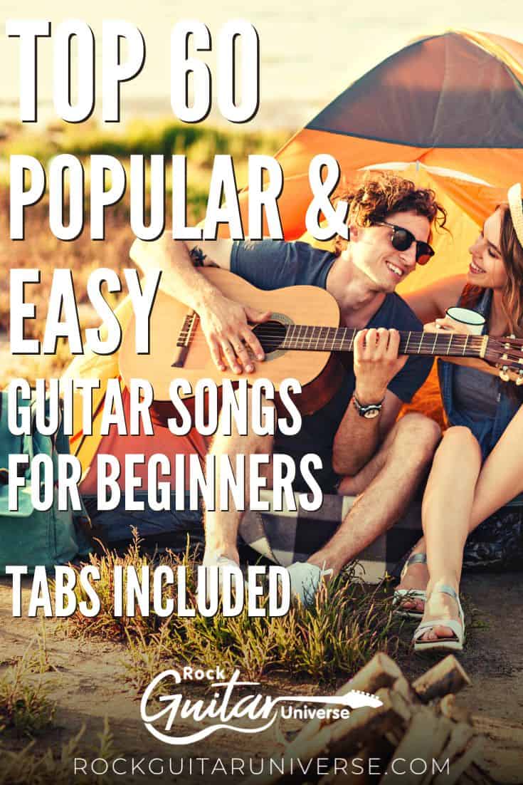 Top 60 Popular & Easy Guitar Songs For Beginners – Tabs Included – Rock ...