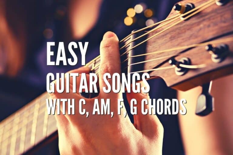 Top 70 Easy Guitar Songs With C, Am, F, G Chords – Tabs Included – Rock ...